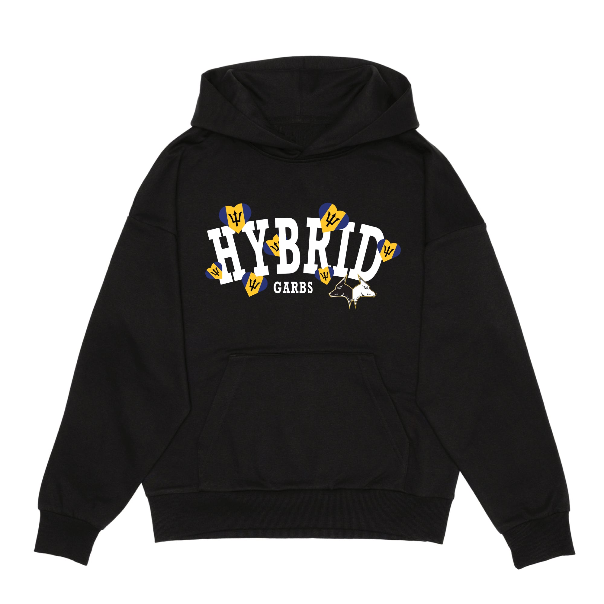 Barbados Love Varsity Hoodie - Black – Hybrid Garbs